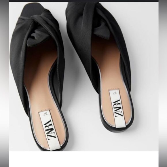 Zara | Shoes | Zara Mules Black Slip On | Poshmark